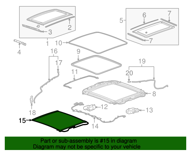 2010-2013 Buick LaCrosse Light Cashmere Sunroof Sunshade 25920024 ...