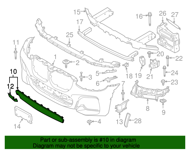 51118092755 - 2018-2021 BMW Lower Trim Panel (51-11-8-092-755) | BMW of ...