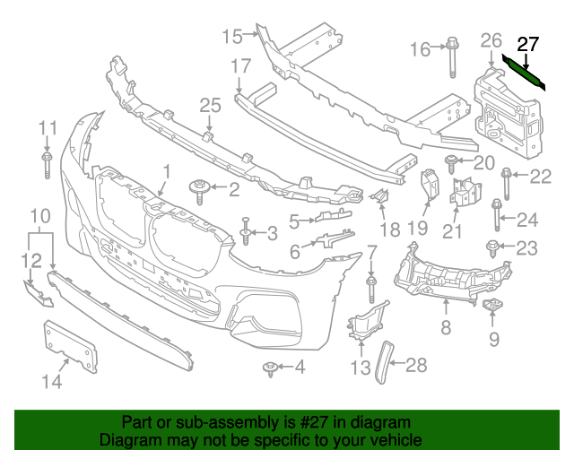 51117399963 - 2018-2024 BMW Cross Bar (51-11-7-399-963) | BMW of South ...