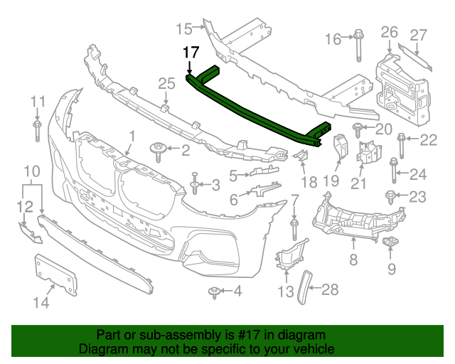 51117399912 - 2018-2022 BMW Lower Reinforced (51-11-7-399-912) | BMW of ...