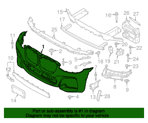 51118091990 - 2018-2021 BMW Bumper Cover (51-11-8-091-990) | BMW of ...