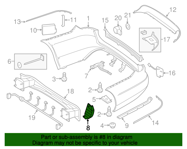 212-885-08-65 - Bumper Cover Support Rail 2011-2013 Mercedes-Benz ...