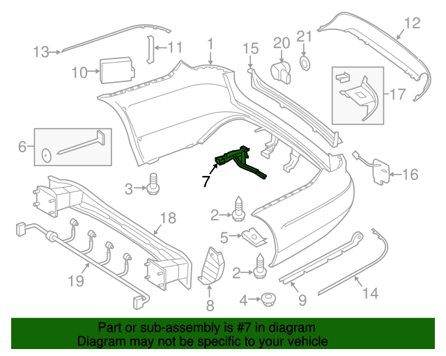 212-885-27-14 - Bumper Cover Lower Bracket 2011-2013 Mercedes-Benz ...