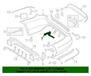 212-885-27-14 - Bumper Cover Lower Bracket 2011-2013 Mercedes-Benz ...