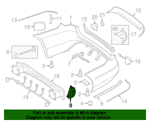 2011-2013 Mercedes-Benz Bumper Cover Support Rail 212-885-08-65 | MB ...