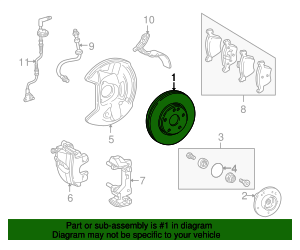 1998-2003 Mercedes-Benz Disc Brake Rotor Front Left 210-421-18-12 ...