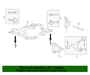 2010-2023 GM Drivetrain and Front Suspension Frame Reinforcement Bolt ...