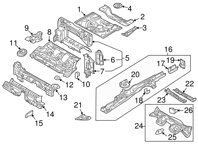 5Q0-813-115-A - Floor Pan 2015-2024 Audi | AutoNationParts.com