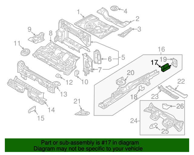 2015-2019 Audi Rail Extension 5Q0-803-511-B | Audi OEM Parts