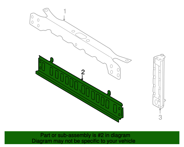 463-620-14-86 - Radiator Support Tie Bar 2002-2008 Mercedes-Benz ...