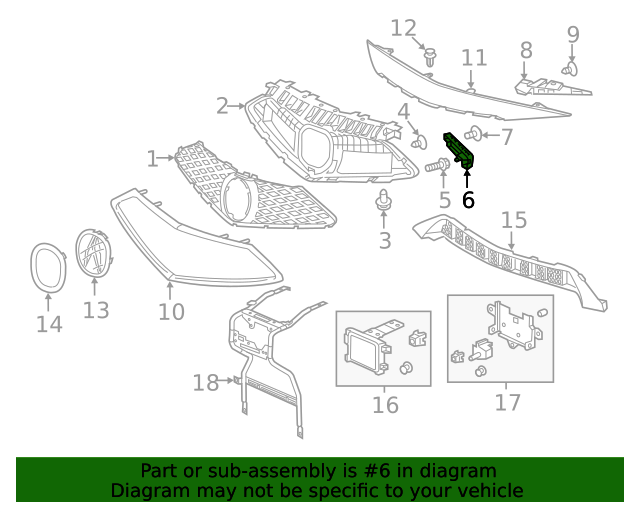 2019-2020 Acura ILX Spacer, R Front Grille Side 71195-T3R-A00 ...