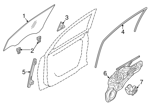 2011-2016 Kia Sportage Window Regulator 82471-3W000 | OEM Parts Online