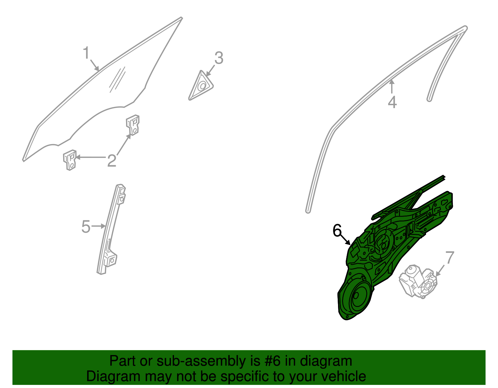 2011-2016 Kia Sportage Window Regulator 82471-3W000 | OEM Parts Online
