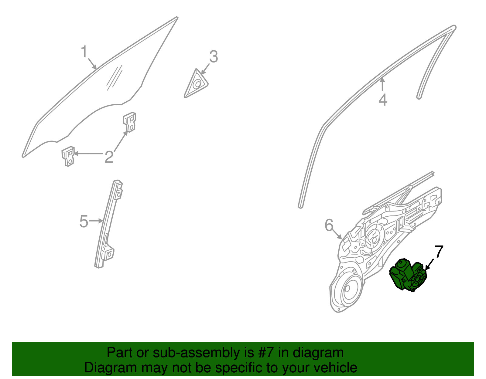 82450-3W000 - Window Motor 2011-2016 Kia Sportage | Kia.Parts Store