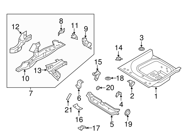 2018-2021 Land Rover Range Rover Velar Reinforcement LR091887 ...