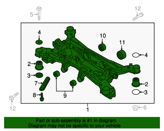 55405-C5250 - Cross-Member 2016-2020 Kia Sorento | Kia.Parts Store