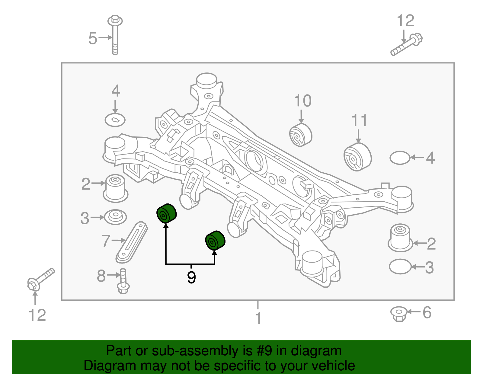 53912-2E200 - Suspension Cross-Member Front Bushing 2005-2024 Kia | Kia ...
