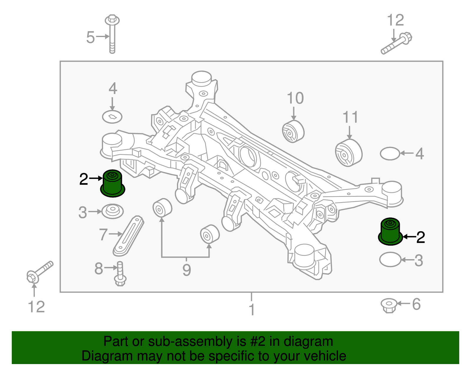 2016-2020 Kia Sorento Cross-Member Bushing 55456-C5000 | Retail ...