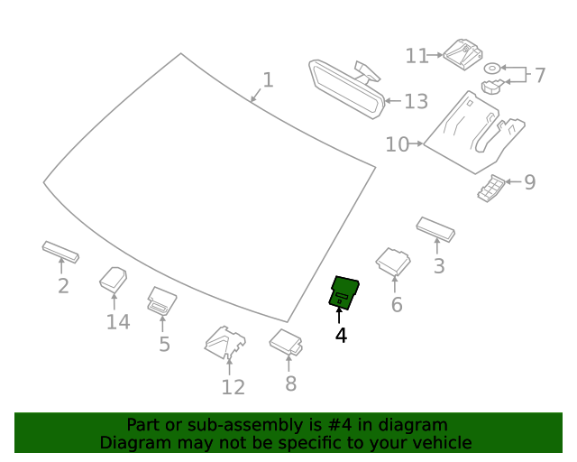 2016-2023 Hyundai Sensor Center Bracket 86159-C5000 | QuirkParts