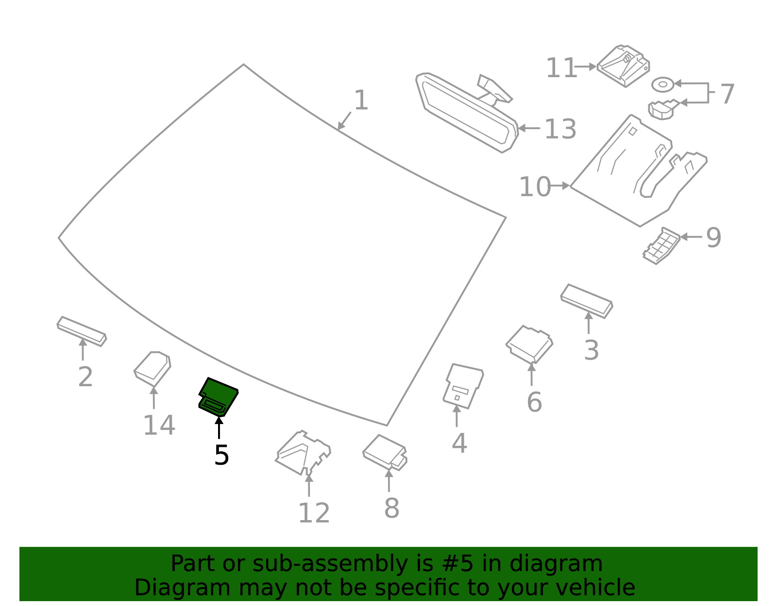 2016-2025 Hyundai Windshield Bracket 86149-C5000 | QuirkParts