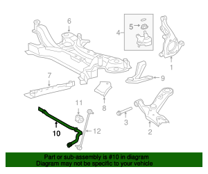 Genuine Toyota Stabilizer Bar part# 48811-0R011 for 2006-2018 Toyota ...