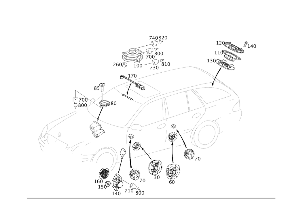 211-820-05-02 - Loudspeaker 1994-2006 Mercedes-Benz | Mercedes-Benz USA ...