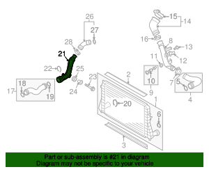 1K0-145-840-AF - Turbocharger Intercooler Pipe 2009-2022 Volkswagen ...