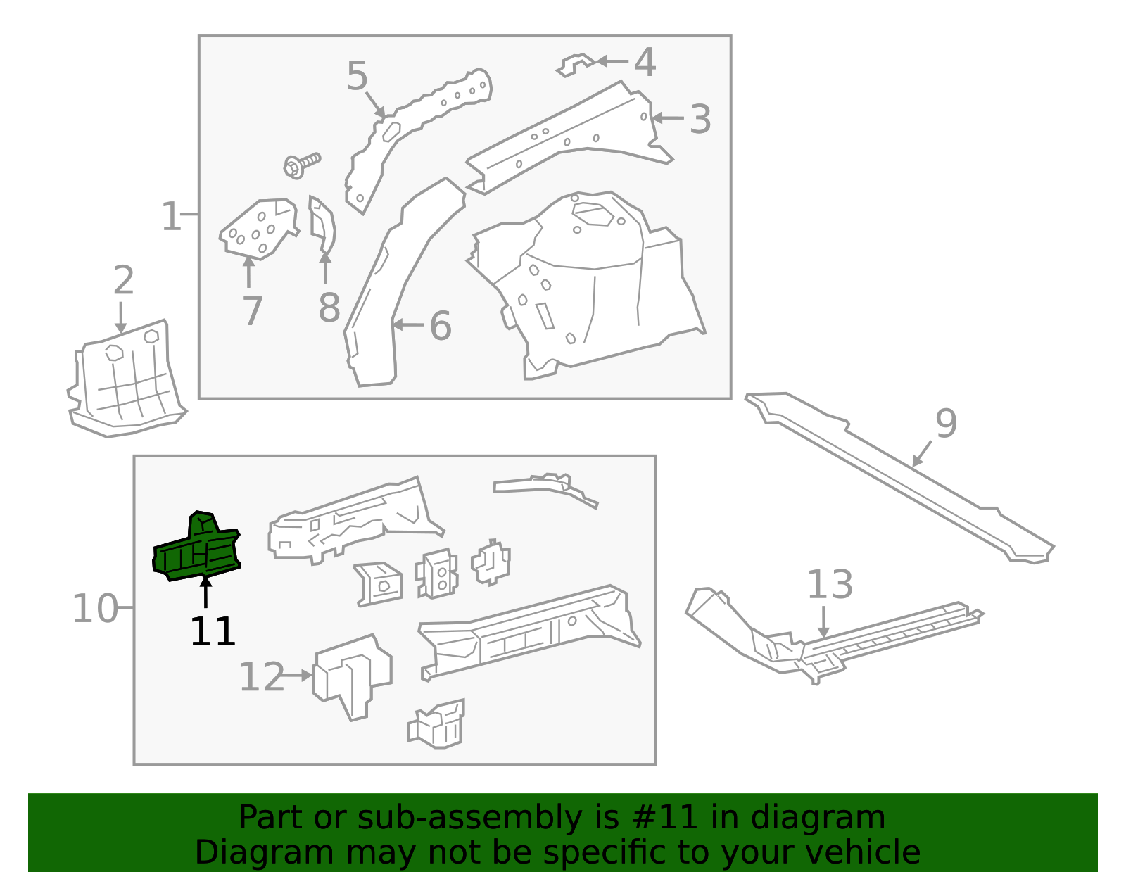 57023-06010 - Rail Extension 2018-2025 Toyota | Longo Toyota Parts
