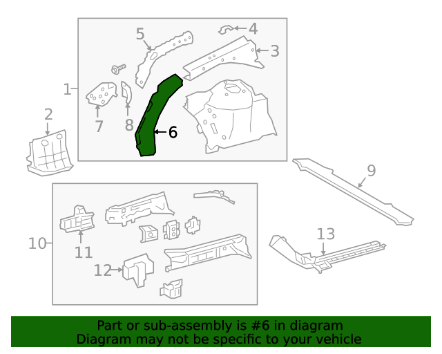 53707-06060 - Front Extension - 2018-2021 Toyota | Sparks Parts