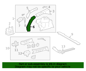 2018-2021 Toyota Front Extension 53707-06060 | Toyota Parts Center