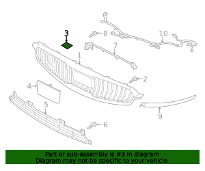 86353-2T500 - Upper Grille Pad 2017-2019 Kia Cadenza | Kia.Parts Store