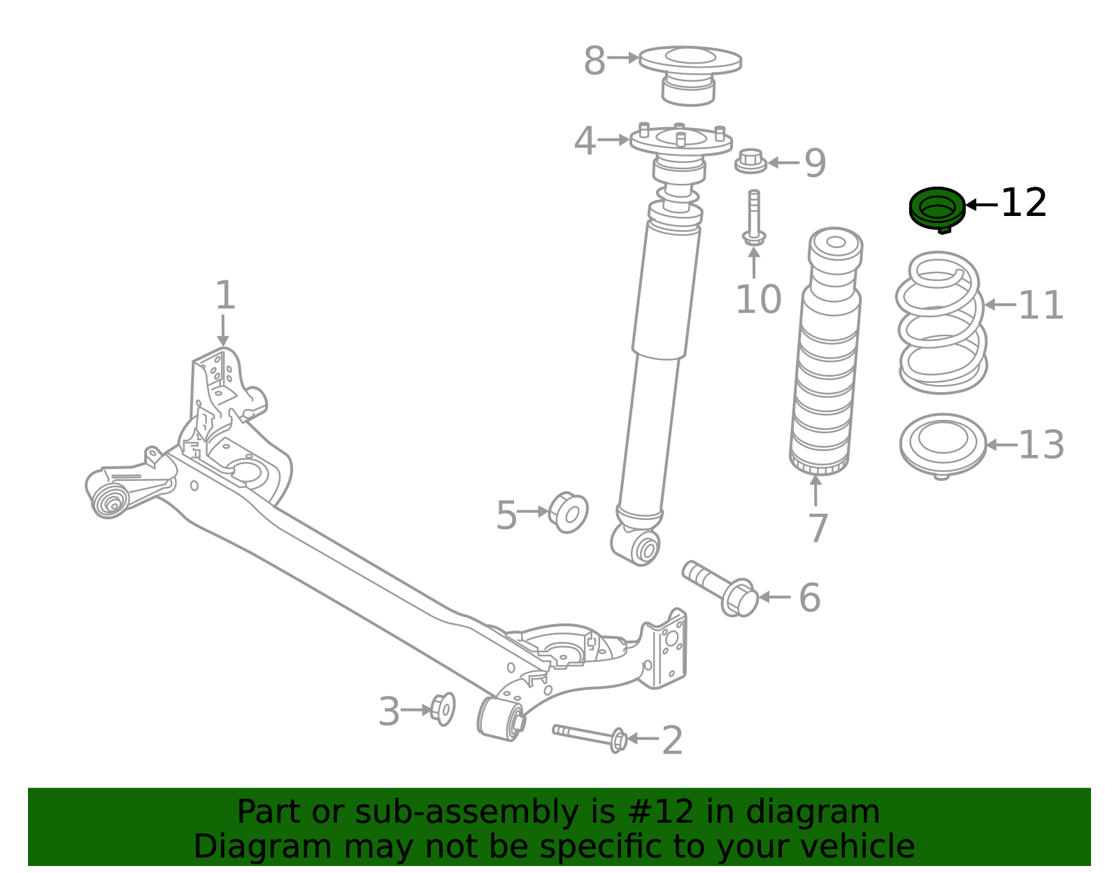 2012-2025 Nissan Coil Spring Insulator (Rear, Upper) 55034-5RB0A ...