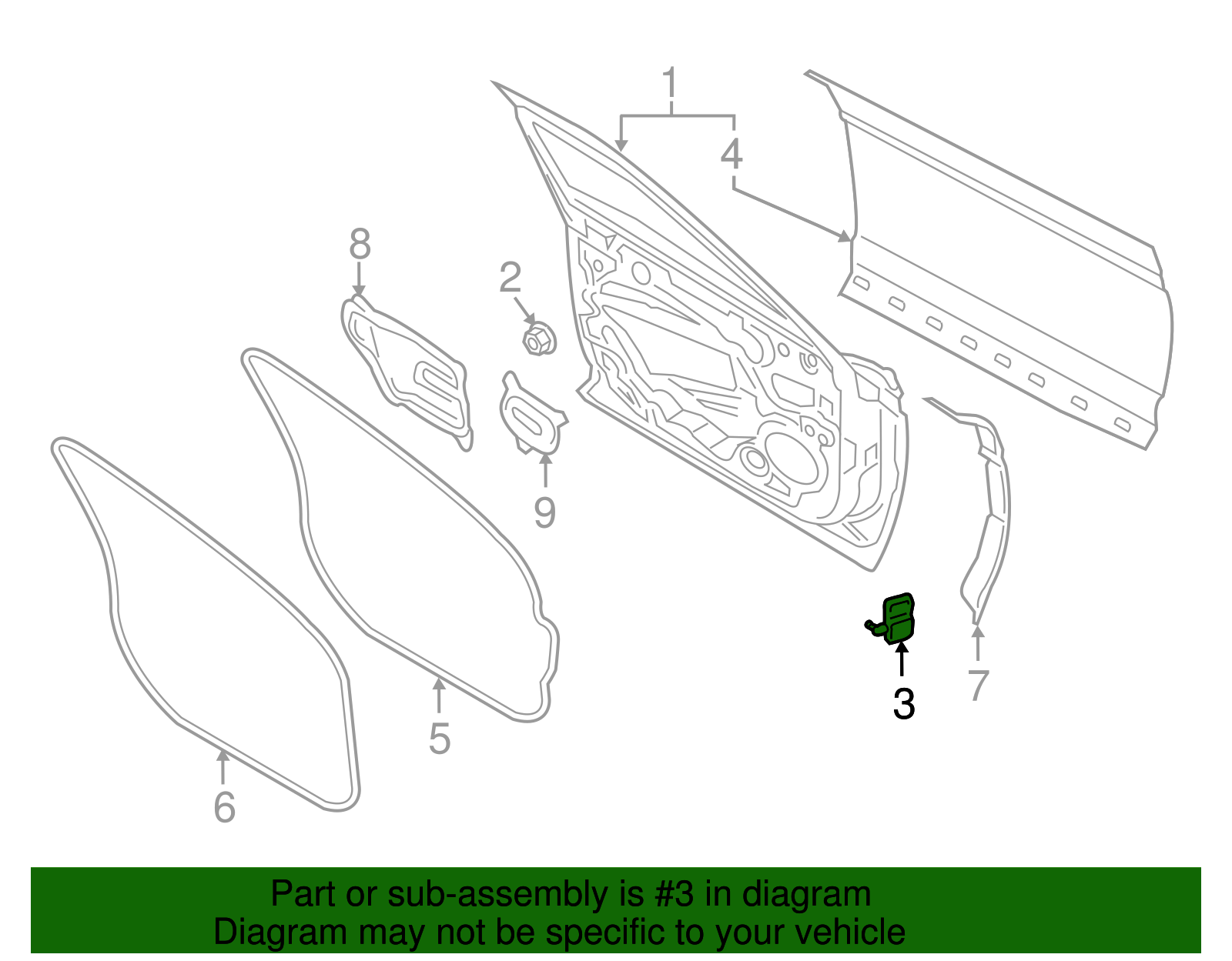 2017-2020 Lincoln Continental Door Shell Cap GD9Z-5423550-A | QuirkParts