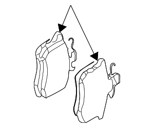 1998-2004 Volkswagen Passat Brake Pads Rear 4B0-698-451-E | OEM Parts ...