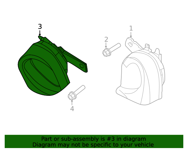 2022-2024 Nissan Altima Horn 25620-6CA2B | AutoNationParts.com