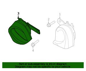 2022-2024 Nissan Altima Horn 25620-6CA2B | AutoNationParts.com