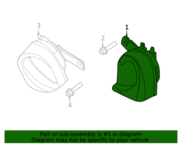 2022-2023 Nissan Altima Low Note Horn 25620-6CA2A | TascaParts.com