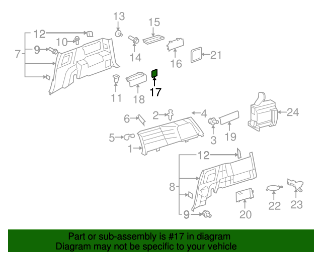 2007-2014 Toyota FJ Cruiser Trim Cover 64716-35020-B0 | Toyota Parts