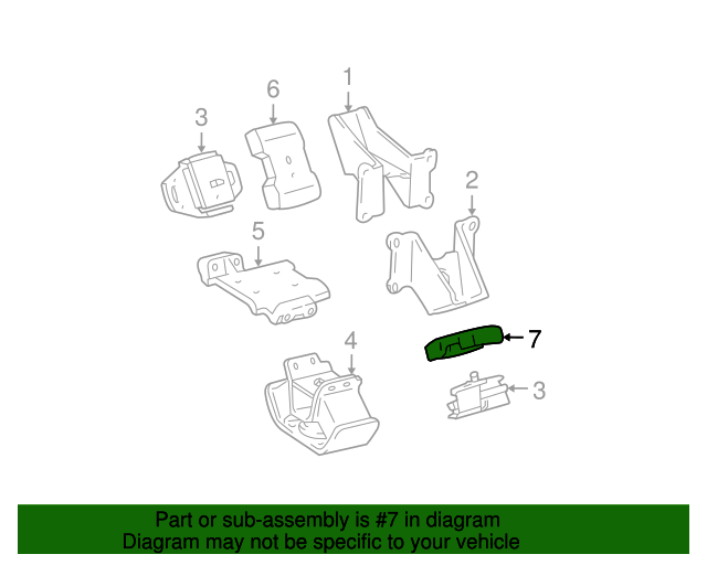 12382-75010 - Front Mount Stabilizer - 1995-2011 Toyota | OEM Genuine ...