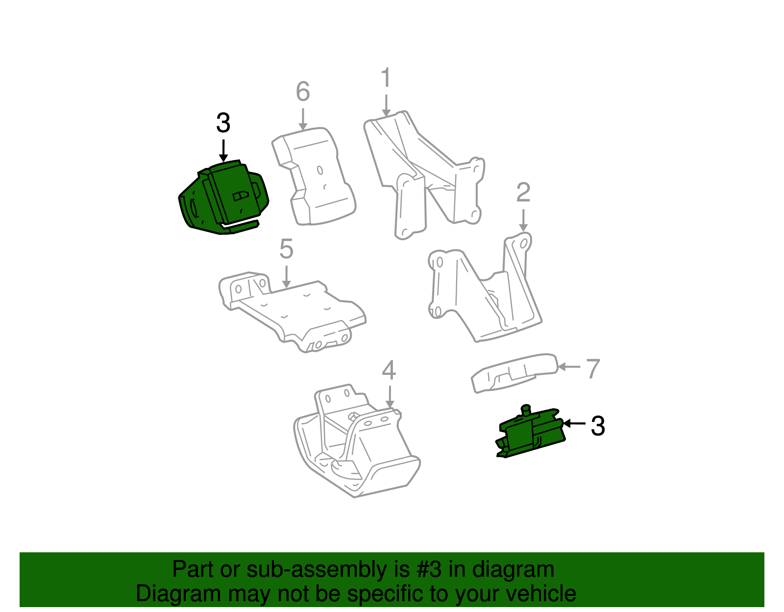 1995-2004 Toyota Engine Mount (Front) 12361-35091 | Toyota Parts Center