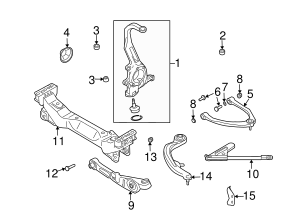 2003-2009 Nissan 350Z Suspension Cross-Member Link Bolt 54580-AL50A ...