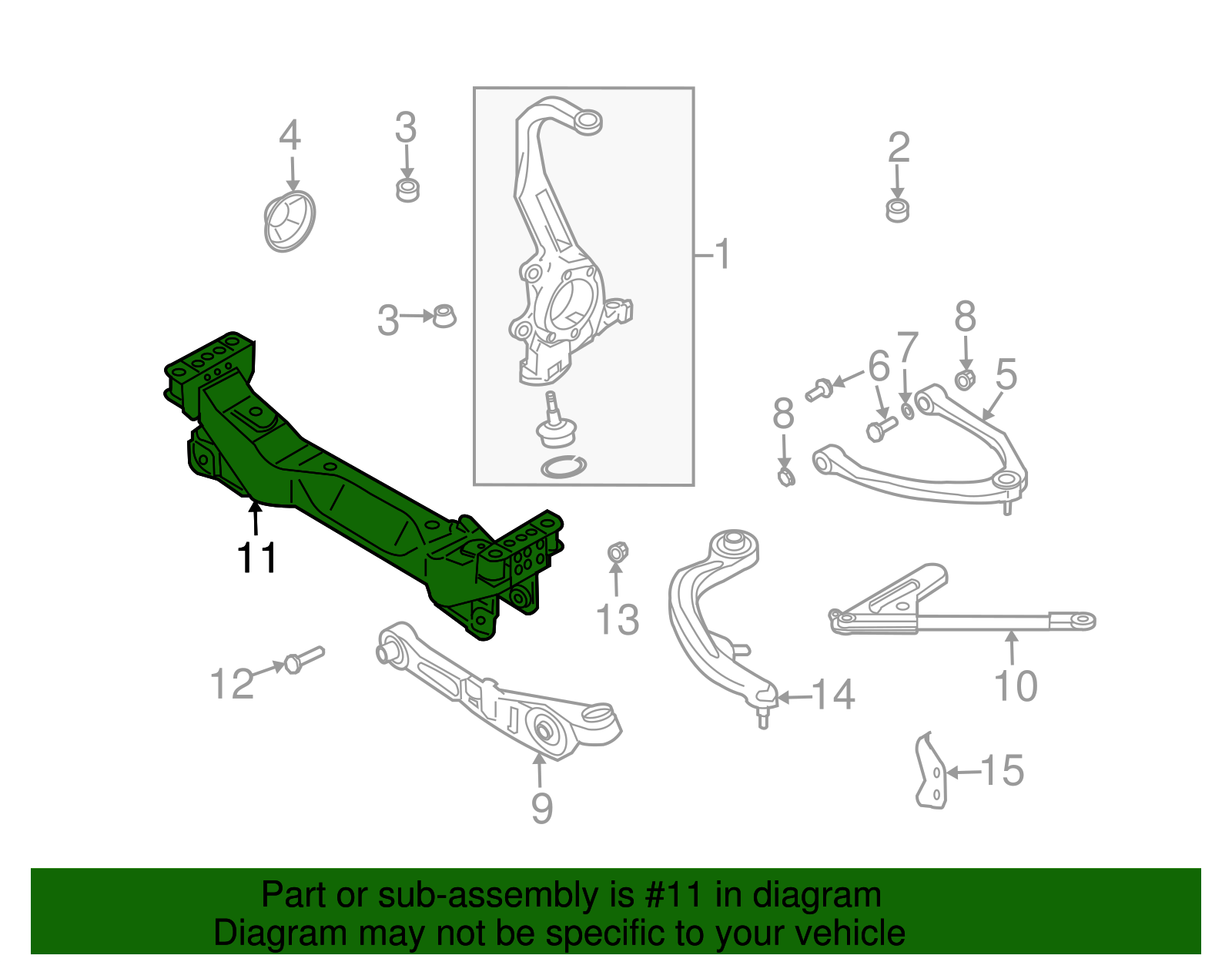 2003-2009 Nissan 350Z Cross-Member 54401-EV00A | Team Nissan Inc.