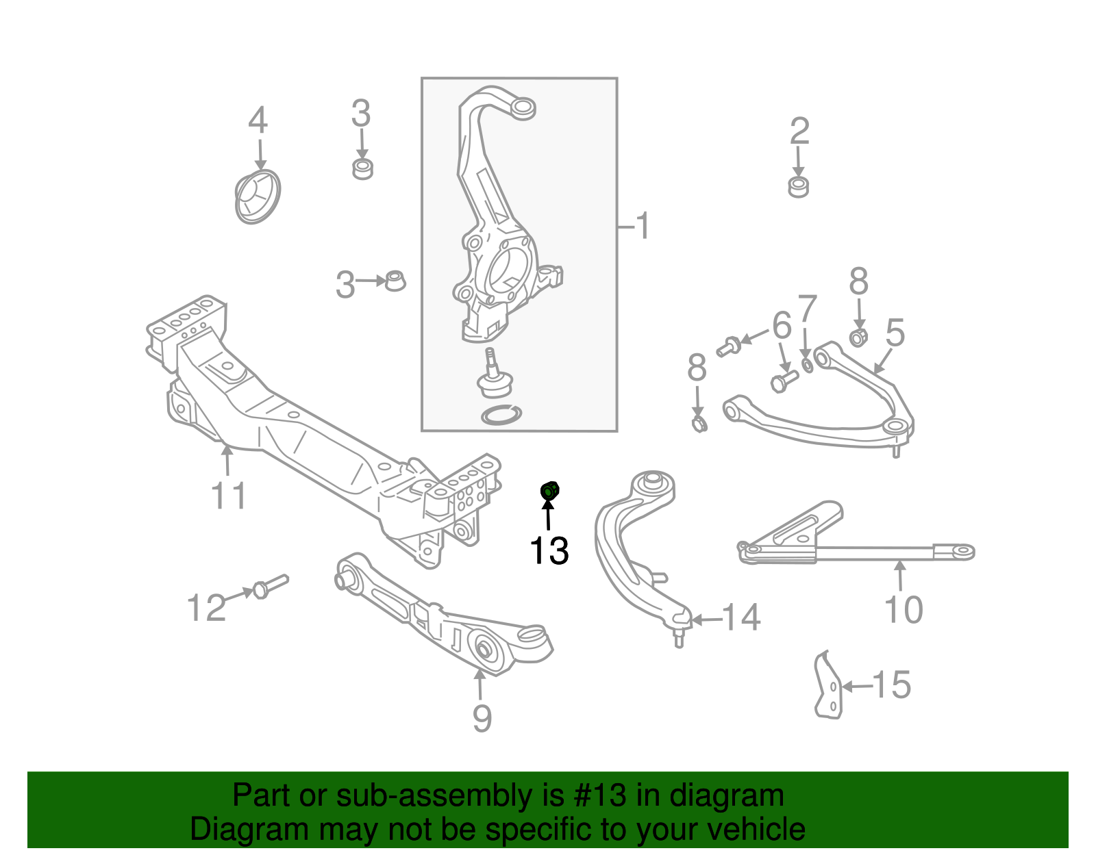 2003-2009 Nissan 350Z Suspension Cross-Member Nut 01223-00331 | Melloy ...