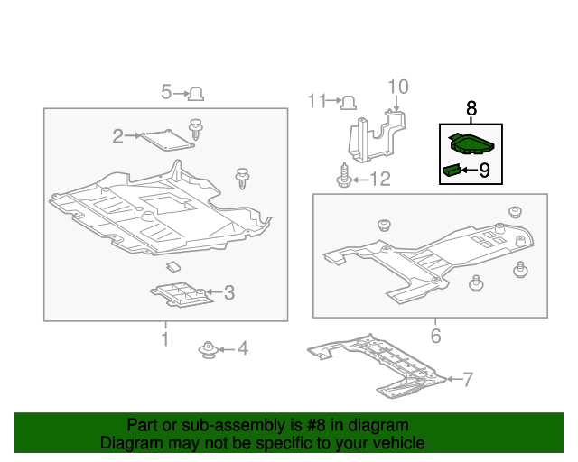 53289-53090 - Radiator Support Splash Shield 2021-2023 Lexus ...
