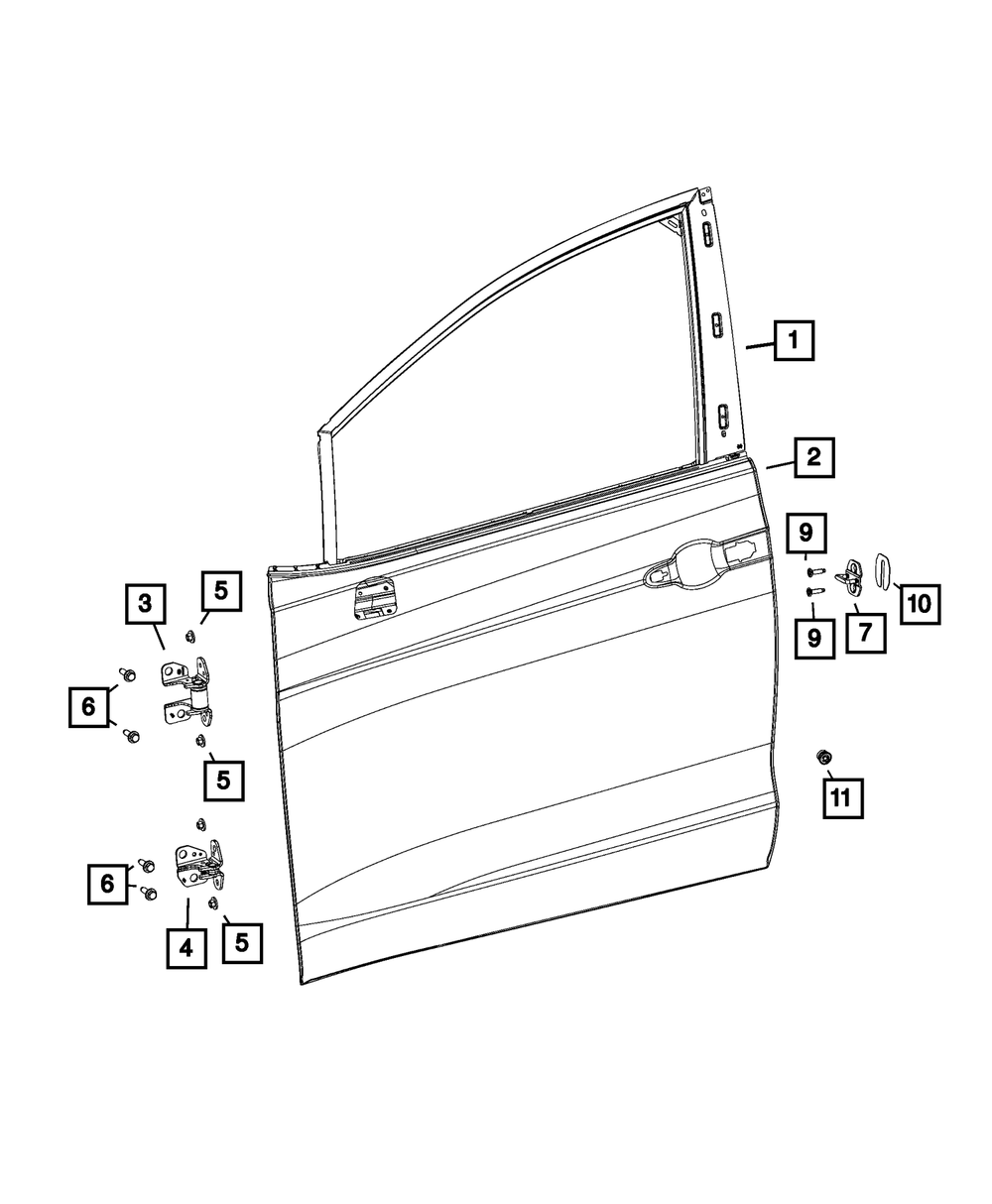 4589050AB - Door Latch Striker 2007-2025 Mopar | Big 3 Auto Parts