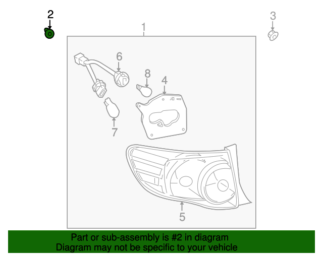 81496-02030 - Combo Lamp Assembly Guide 2009-2013 Toyota Corolla ...