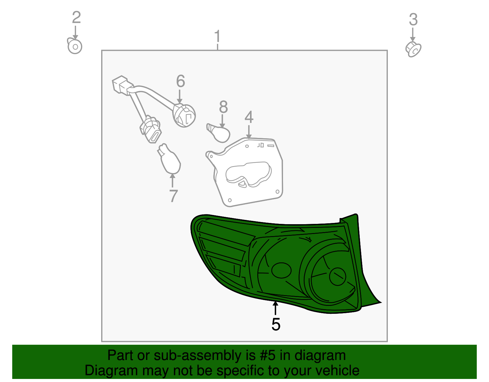OEM 2009-2010 Toyota Corolla Combo Lamp Assembly 81560-02460 | LaGrange ...
