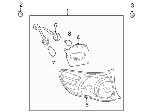 2009-2010 Toyota Corolla Socket & Wire 81555-02460 | Toyota Parts Center