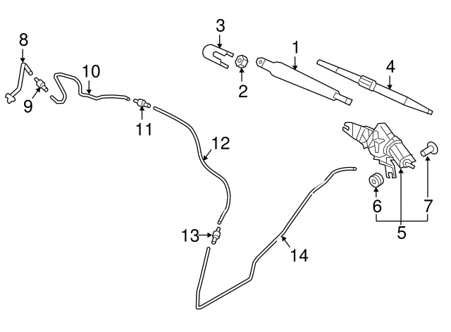 98850-C5100 - Wiper Blade 2016-2024 Kia | Kia.Parts Store