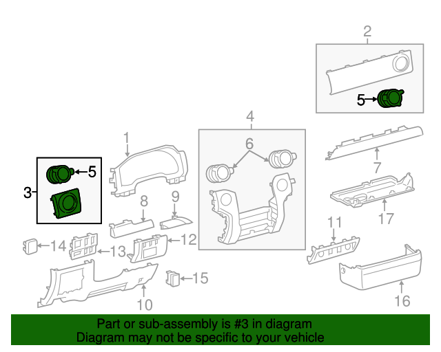 OEM Register Sub Assembly I Part # 55061-0C031-E0 | Modern Toyota Parts